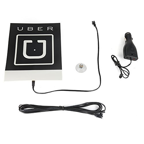 Ocamo Popular Car Uber Sign – Uber EL Flashing Car Sticker Glow Light ...