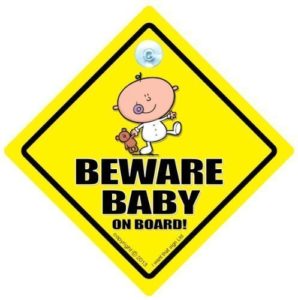 BABY iwantthatsign.com Beware Baby On Board Car Sign, Baby On Board Car ...