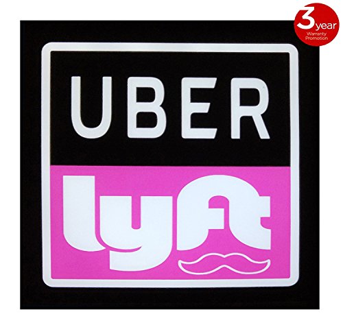 Uber Lyft LED Light Sign Logo Sticker Decal Glow Wireless Decal ...