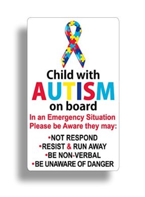 Autism Awareness Sticker Car Safety Decal for Child in Vehicle Car ...
