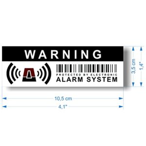 12 x Security Alarm Warning Sign Stickers – for internal and external ...