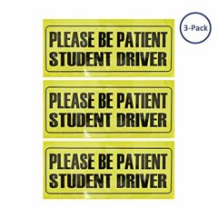 Please Be Patient Student Driver, Bosiwee Safety Sign Vehicle Sticker ...