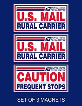 Set of 3 U.S. Mail Delivery Magnetic Signs Rural Delivery Carrier ...