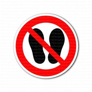 Danger Do Not Step Warning Sign Sticker