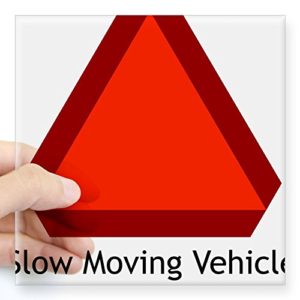 CafePress Slow Moving Vehicle Sign Rectangle Sticker Square Bumper ...