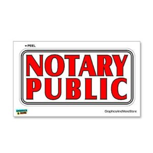 Graphics and More Notary Public – Business Store Sign – Window Wall Sticker