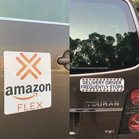 MC&SA Car Signs for Flex Drivers Car Magnetic Sign Vehicle 2 Signs (1 ...